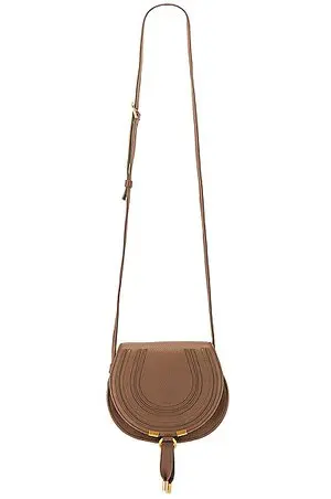 Chloé Chloe Mini Marcie Saddle Bag In Orange Tan