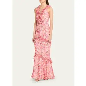 Saloni Rita Printed Silk Maxi Dress - 2472-kinja