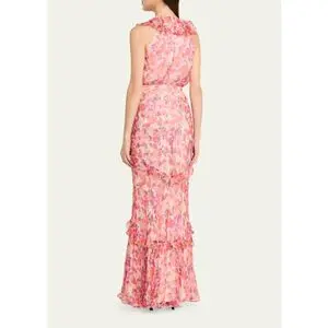 Saloni Rita Printed Silk Maxi Dress - 2472-kinja