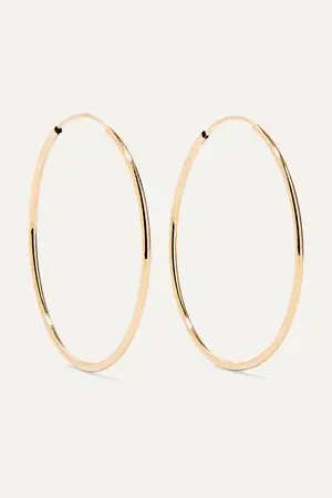 LOREN STEWART Net Sustain Infinity 14-karat Hoop Earrings