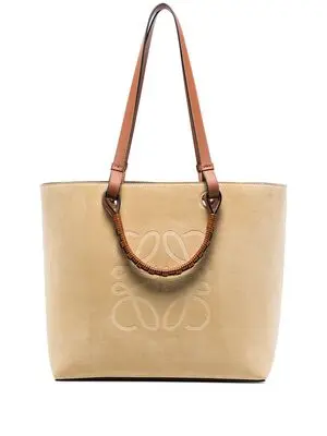 Loewe Anagram Suede Tote Bag
