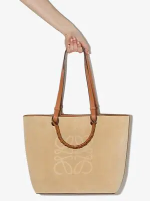 Loewe Anagram Suede Tote Bag