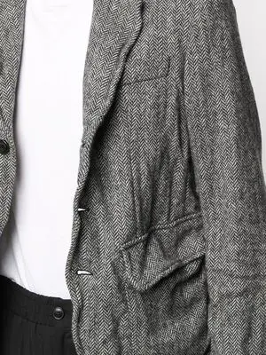 Dsquared2 Herringbone Print Wool Blazer
