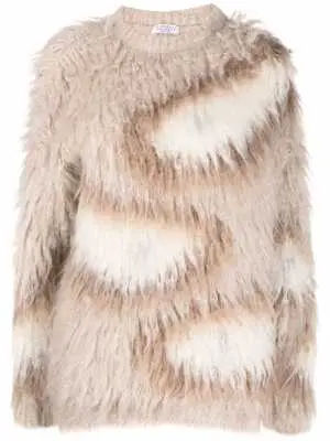 Brunello Cucinelli Mock Neck Chunky Knit Sweater
