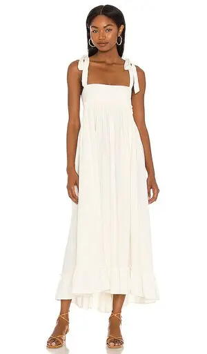 Free People X Gretchen Pinafore Convertible Dress In Ivory - Gardenia |  Editorialist