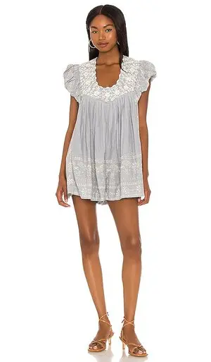 Free People Cutie Pie Romper In Slate