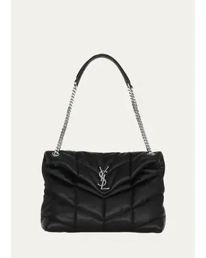 Saint Laurent Lou Puffer Shoulder Bag - Black