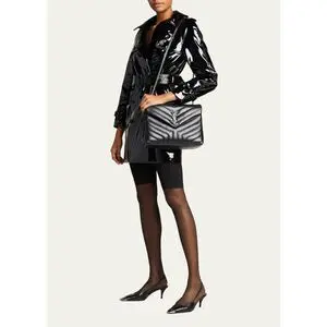Saint Laurent Lou Puffer Shoulder Bag - Black
