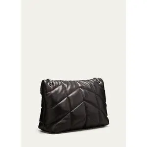 Saint Laurent Lou Puffer Shoulder Bag - Black