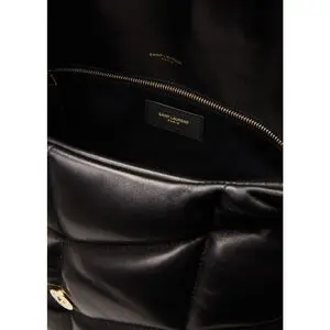 Saint Laurent Lou Puffer Shoulder Bag - Black
