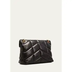 Saint Laurent Lou Puffer Shoulder Bag - Black