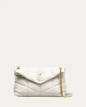 Saint Laurent Lou Puffer Shoulder Bag - Crema Soft