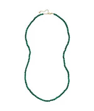 Mateo 14-karat Malachite Beaded Necklace - Gold
