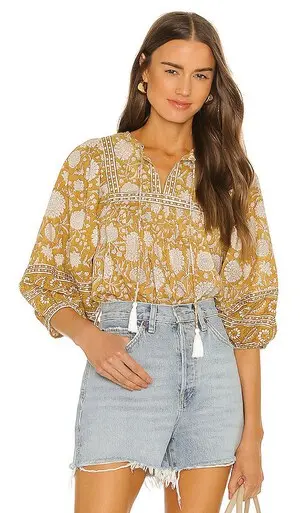 CLEOBELLA Amarilis Blouse In Mustard