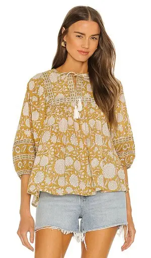 CLEOBELLA Amarilis Blouse In Mustard