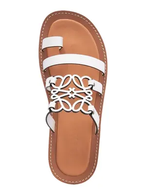 Loewe Anagram Leather Sandals