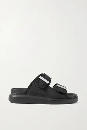 Alexander McQueen Rubber Hybrid Sandals - Black