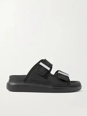 Alexander McQueen Rubber Hybrid Sandals - Black