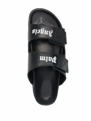 Palm Angels Logo Touch-strap Sneakers - Black
