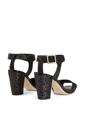 GIUSEPPE ZANOTTI Emmanuelle 80mm Glitter Sandals - Black