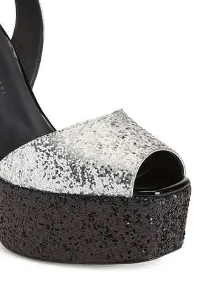 GIUSEPPE ZANOTTI 120mm Betty Glitter Platform Sandals
