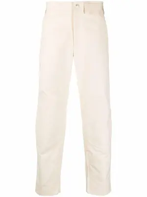 JIL SANDER Zipped-ankle Cotton Trousers - Neutrals