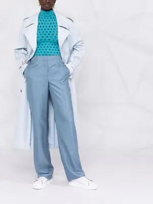 FERRAGAMO High-waisted Silk Trousers