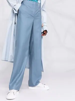 FERRAGAMO High-waisted Silk Trousers