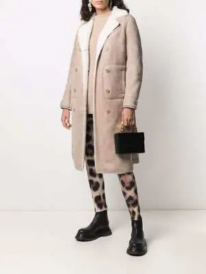Philipp Plein Monogram-embossed Shearling Coat