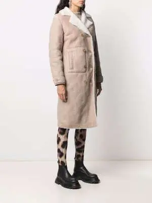 Philipp Plein Monogram-embossed Shearling Coat