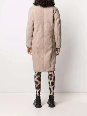 Philipp Plein Monogram-embossed Shearling Coat