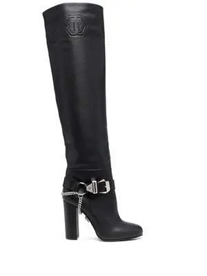 Philipp Plein Buckle-detail Knee-high Boots