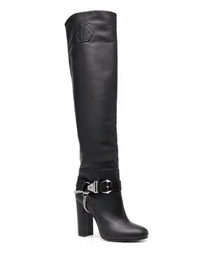 Philipp Plein Buckle-detail Knee-high Boots