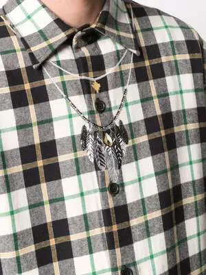 COUNTY OF MILAN Feather Checked Shirt - Neutrals