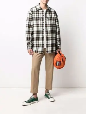 COUNTY OF MILAN Feather Checked Shirt - Neutrals