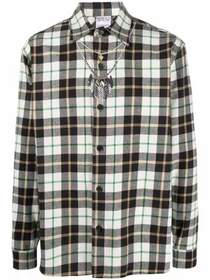 COUNTY OF MILAN Feather Checked Shirt - Neutrals