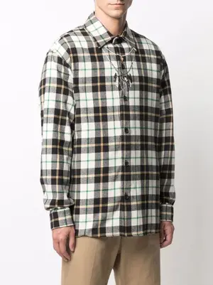COUNTY OF MILAN Feather Checked Shirt - Neutrals
