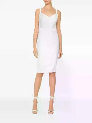 Dolce & Gabbana Lace-detail Corset Midi Dress - White