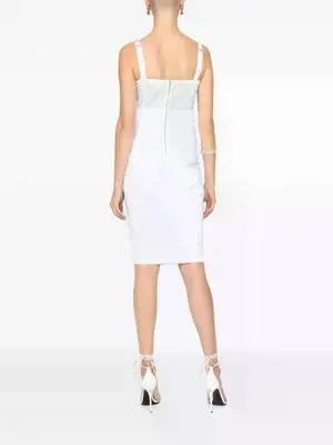 Dolce & Gabbana Corset Midi Dress With Lace Detail