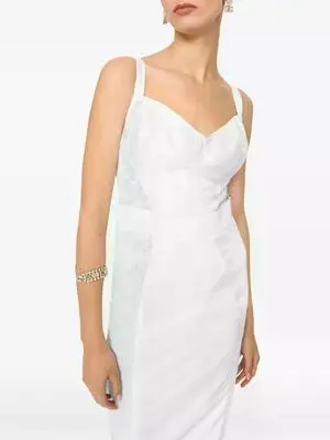 Dolce & Gabbana Corset Midi Dress With Lace Detail