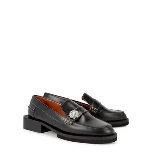 GANNI 40 Leather Loafers