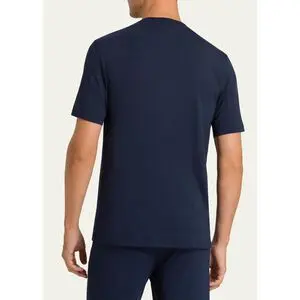 Hanro Casual V-neck T-shirt - Gray Pattern