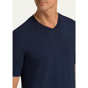 Hanro Casual V-neck T-shirt - Gray Pattern