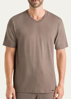 Hanro Men's Casual V-Neck T-Shirt - Rockwood