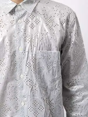 Comme Des Garçons Perforated-detail Long Shirt