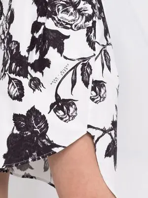 MSGM Floral Print Shirt Dress