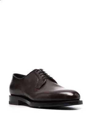 Santoni Leather Derby Shoes - Brown