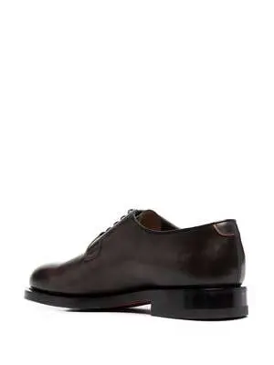 Santoni Leather Derby Shoes - Brown