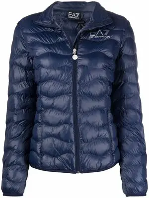 EA7 Padded Logo Jacket - Blue