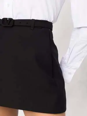Valentino Garavani High-waisted Belted Skirt